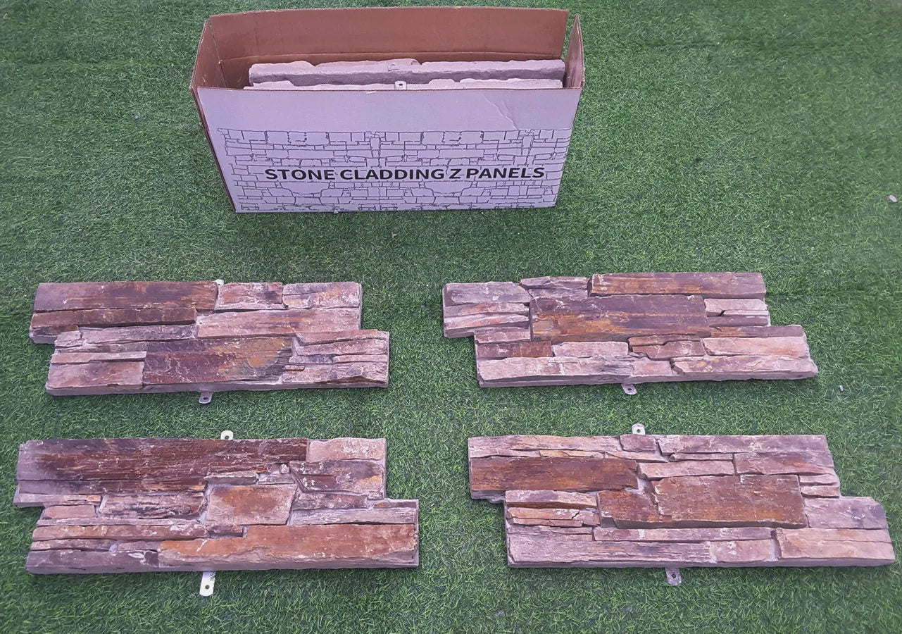 Multicolour Slate Stone Cladding Z Tiles Clad Panels | Paving Slabs UK
