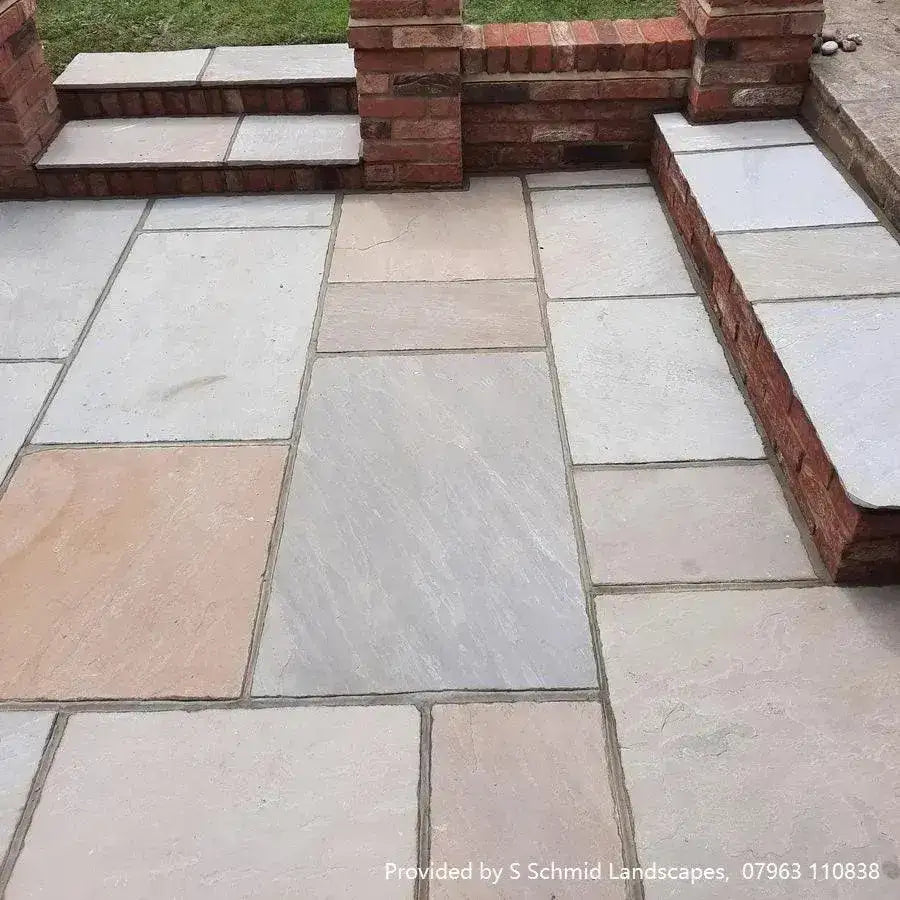 Raj Blend Indian Sandstone Paving Patio 5 Sizes 22mm - Paving Slabs UK