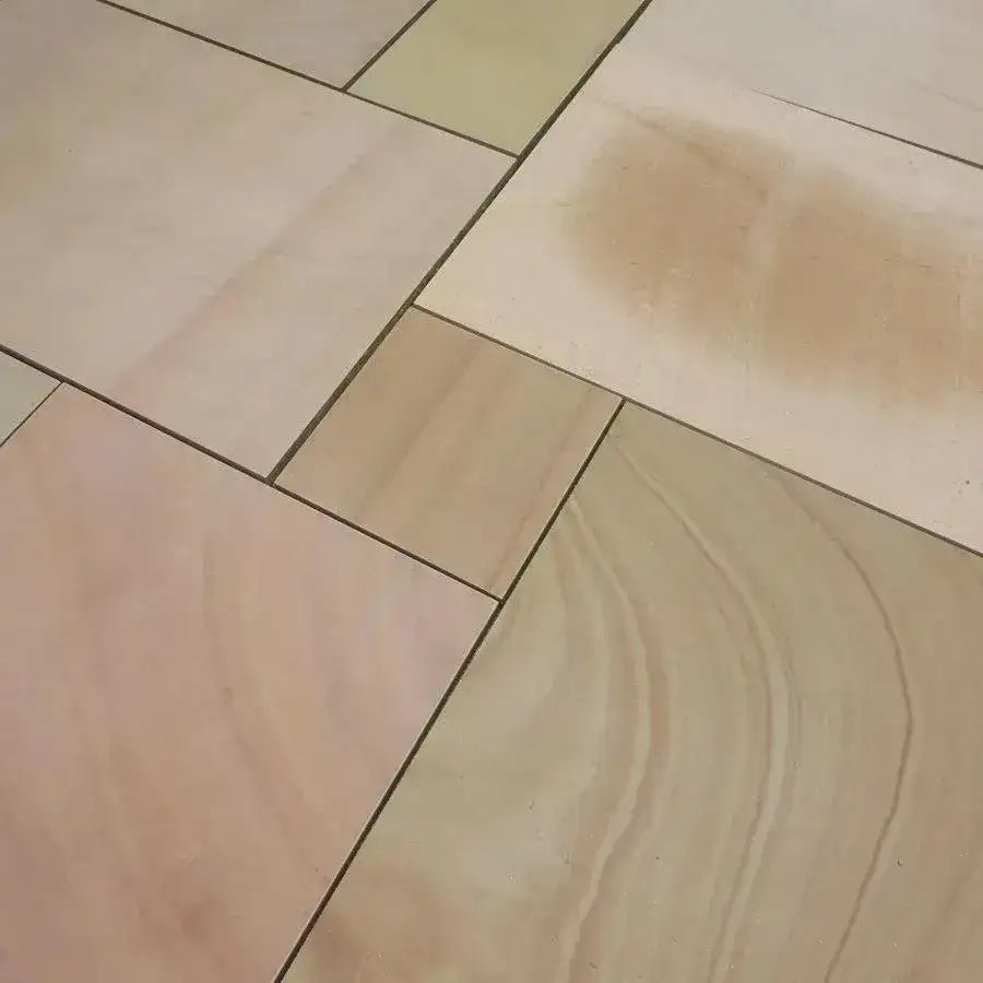 Rippon Buff Smooth Indian Sandstone Patio Packs